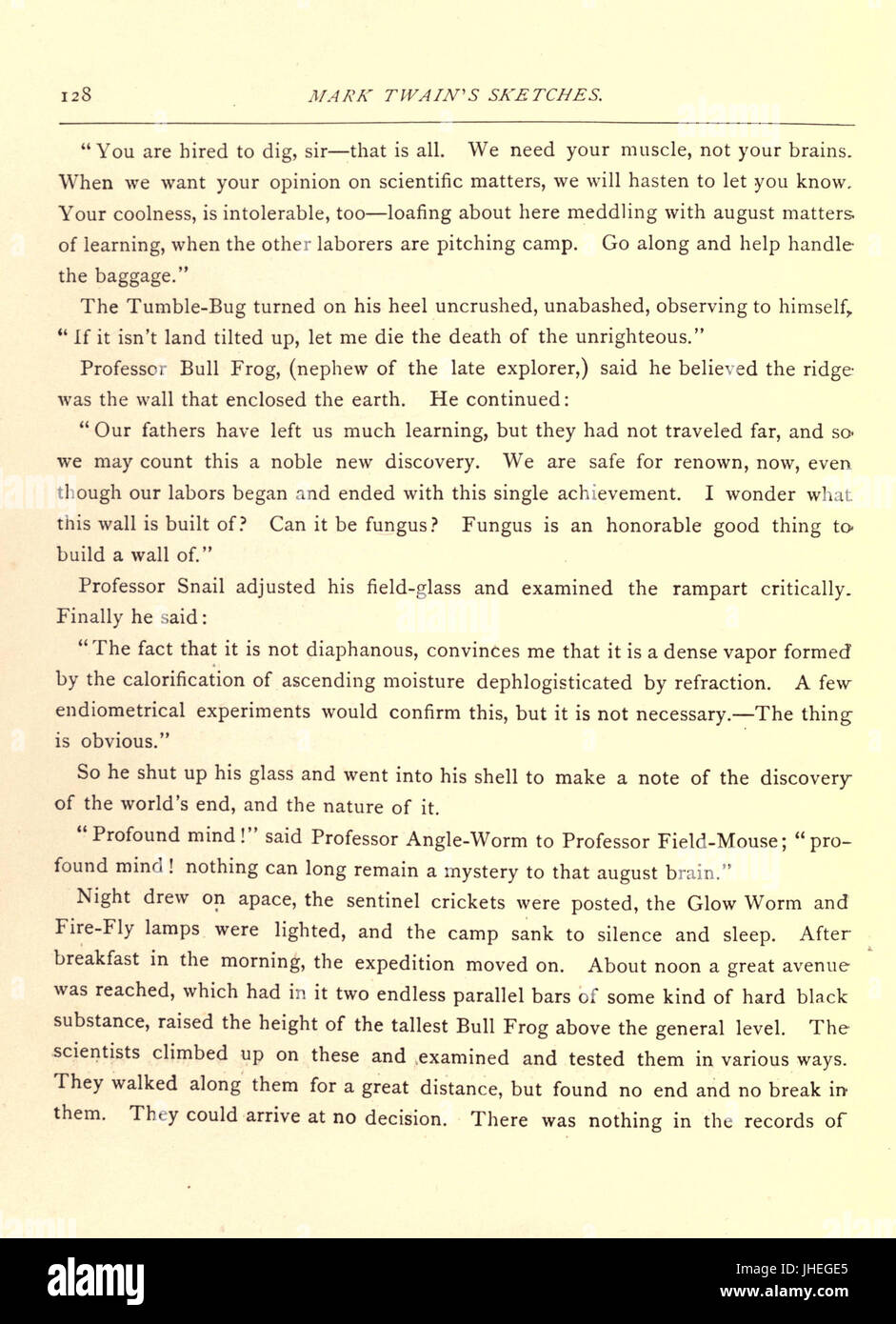 Mark Twain's Sketches, New and Old, p. 128 Stock Photo - Alamy