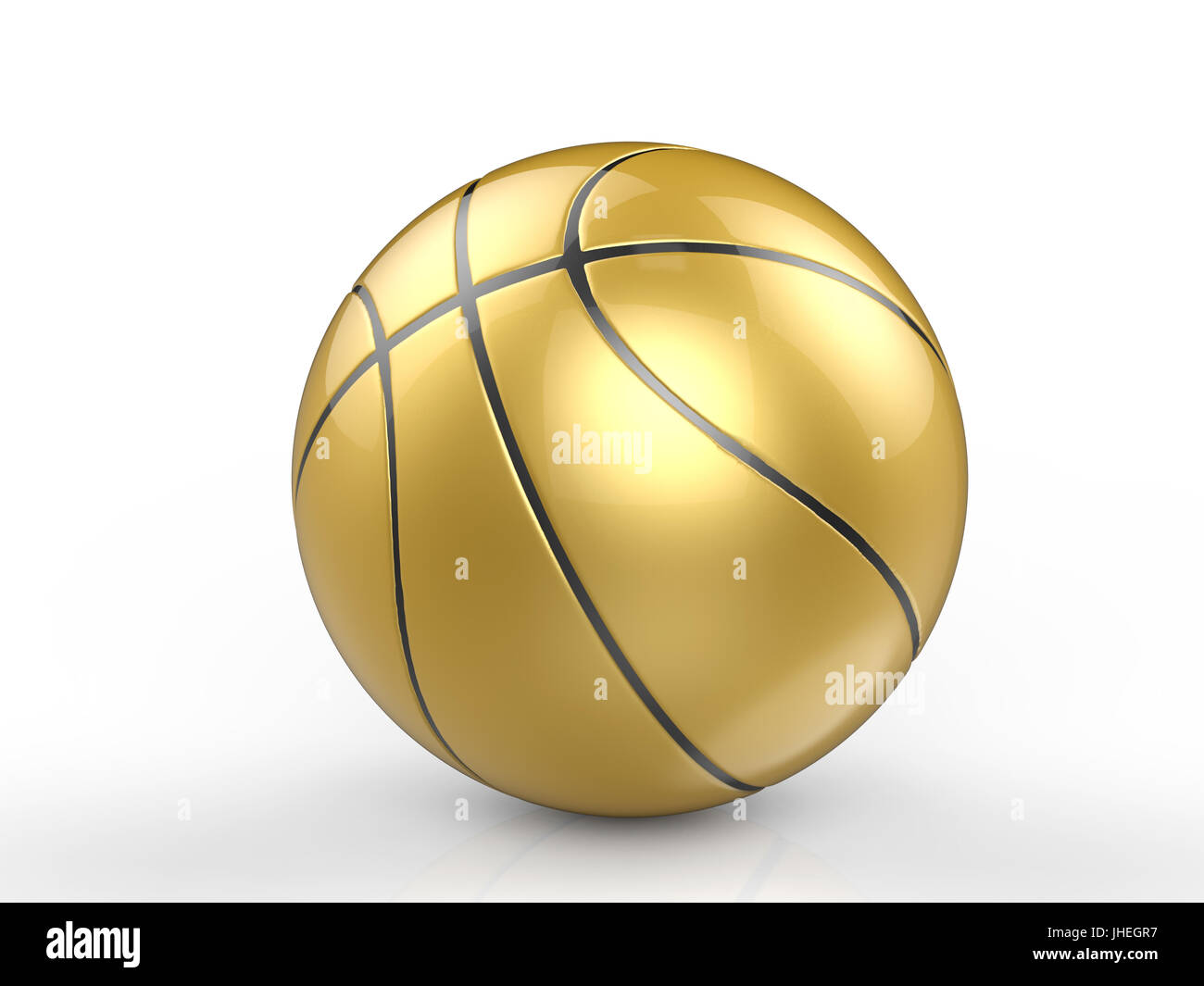 3d rendering golden basketball ball Stock Photo - Alamy