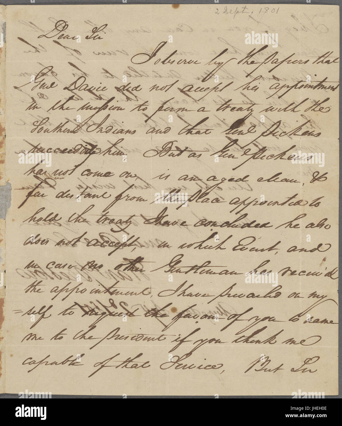 Letter from Francis Preston (NYPL b11904004-5215439 Stock Photo - Alamy