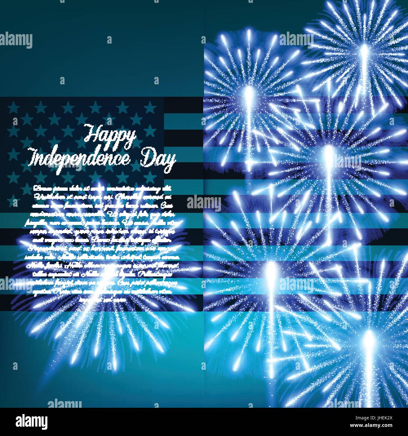 Fourth of July. Independence day greeting card Stock Vector Image & Art ...
