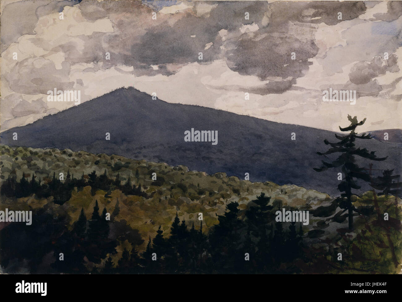 Winslow Homer - Burnt Mountain Stock Photo - Alamy