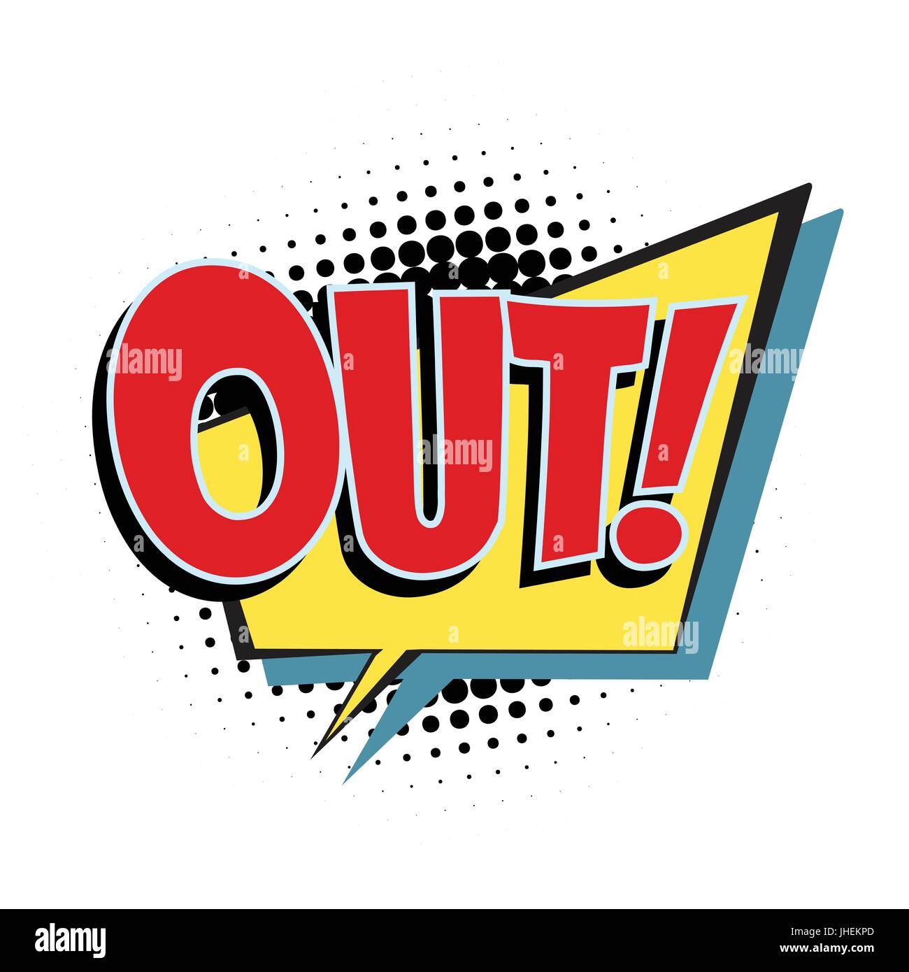 Comic text out pop hi-res stock photography and images - Alamy
