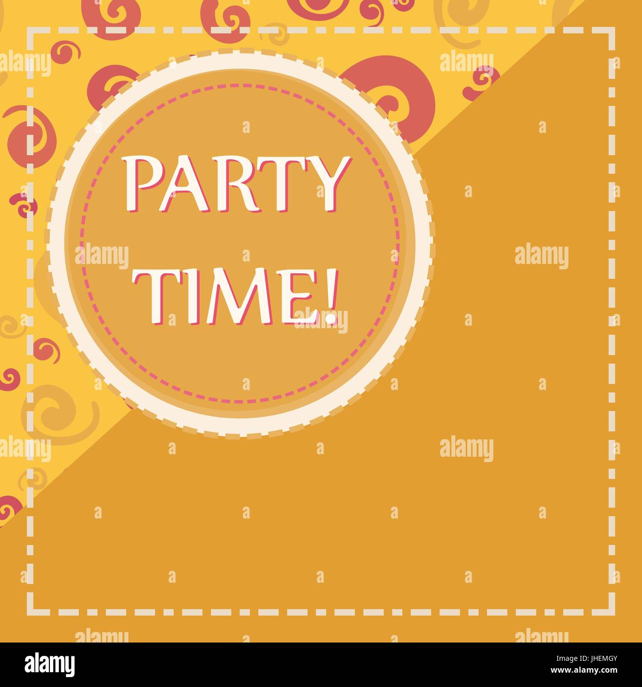 Flayer Print with round frame and seamless background, copy space Stock ...