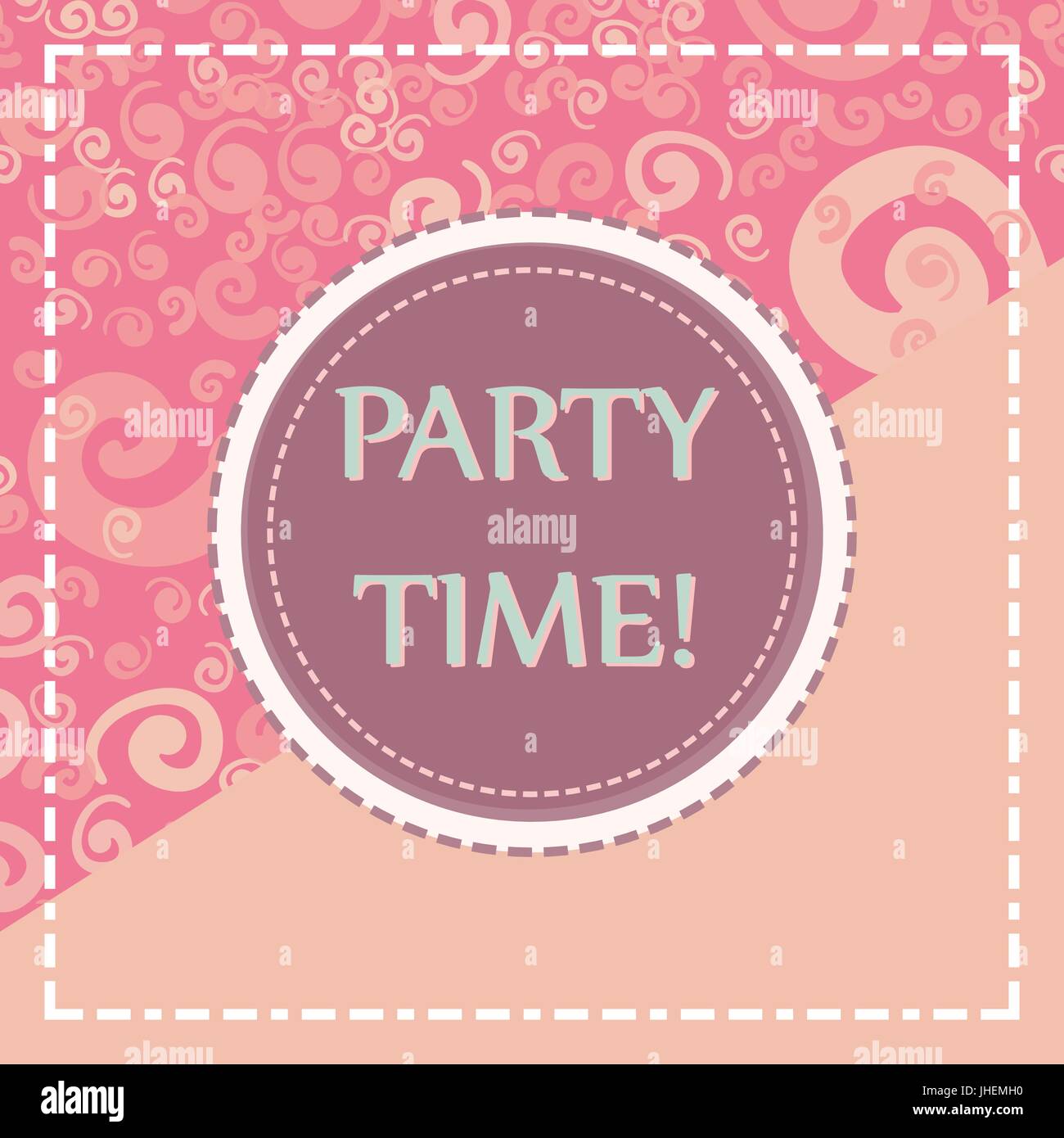 Round Frame Cover Print in light Pink color Stock Vector Image & Art ...