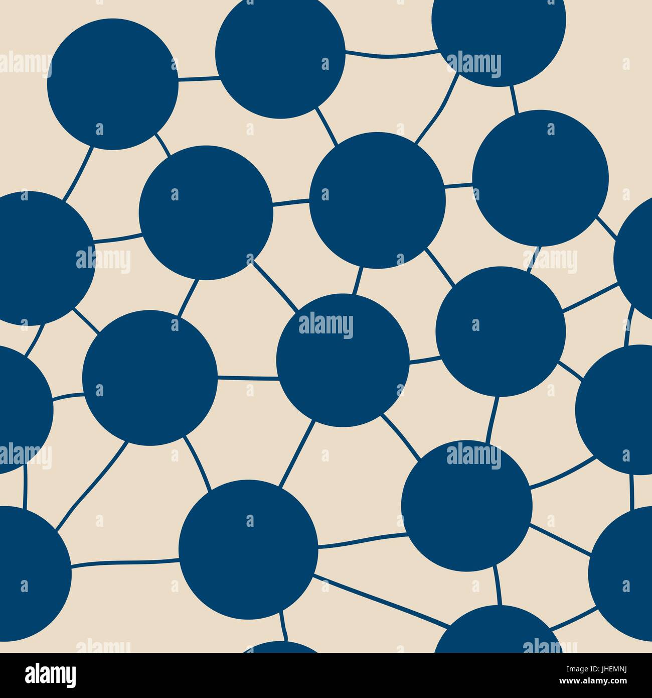 Seamless Print with Blue Spots Connected by Short Lines Stock Vector ...