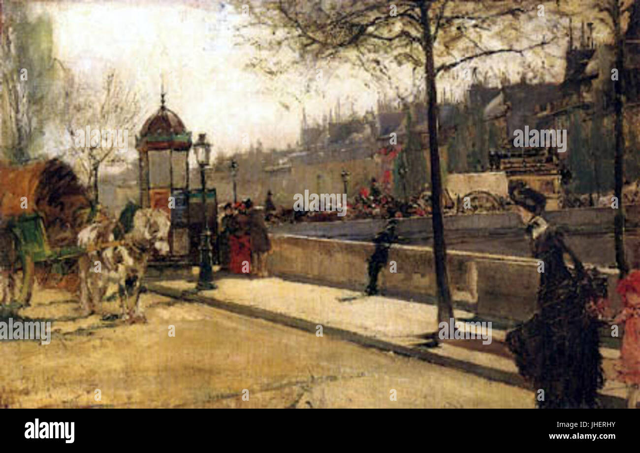 Gotthardt Kuehl Pariser Kai 1885 Stock Photo - Alamy