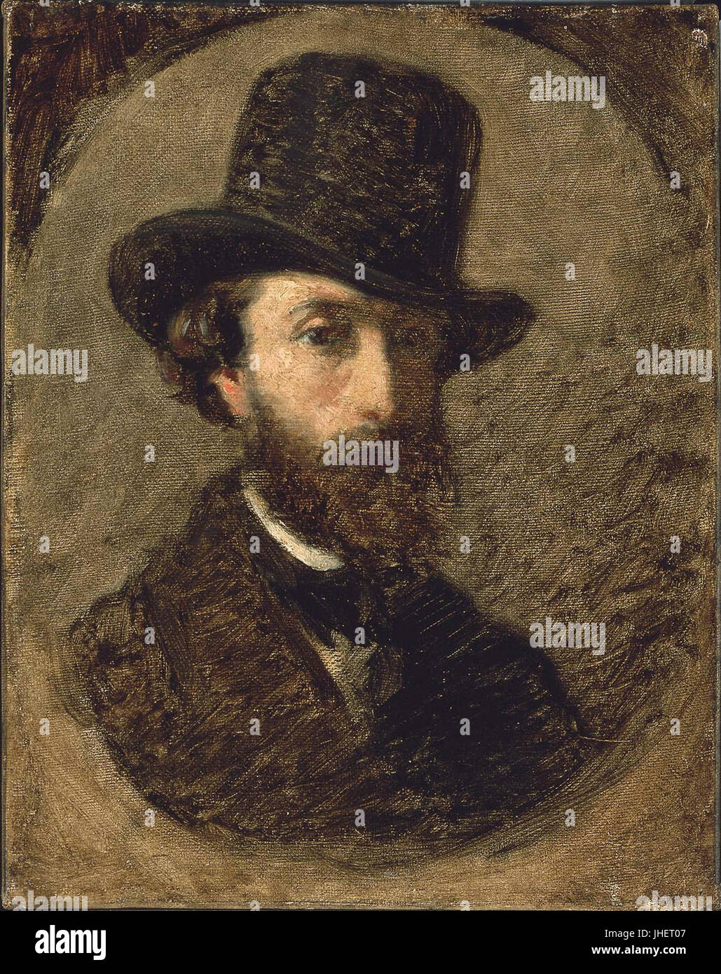 William Morris Hunt self portrait Stock Photo - Alamy