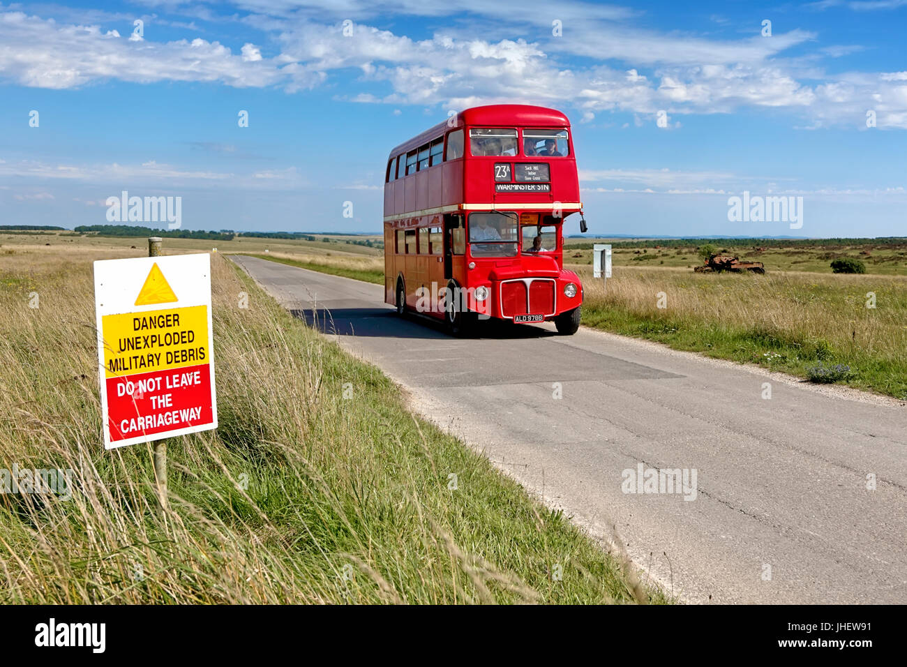 A former London Transport Routemaster bus, RM1978- ALD 978B, makes its ...