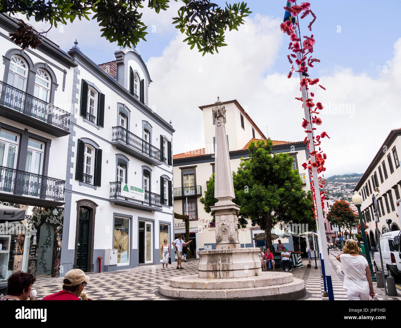 Funchal is the Capital of the island of Madeira. The distinctive houses ...