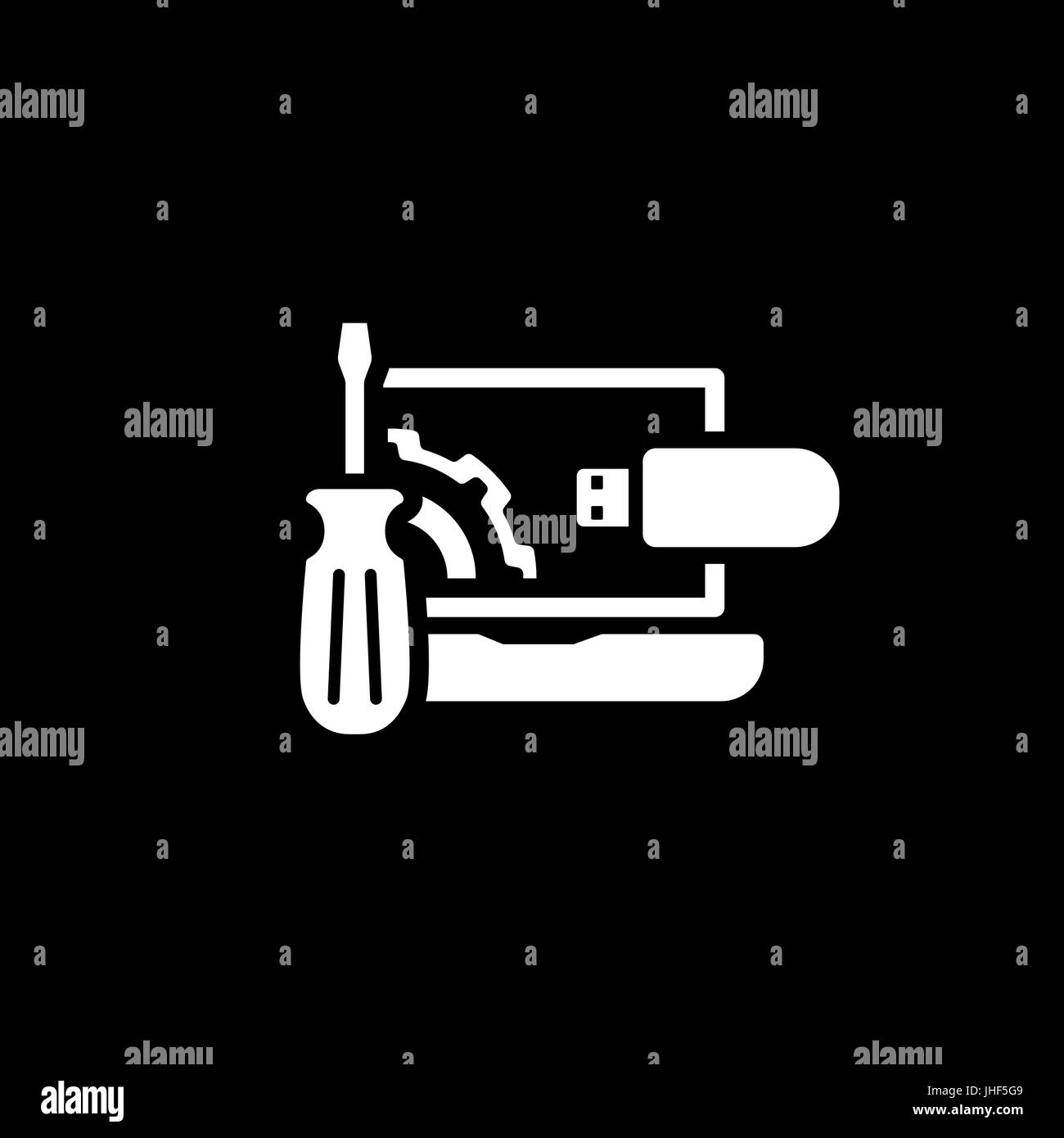 Laptop repair Stock Vector Images - Alamy