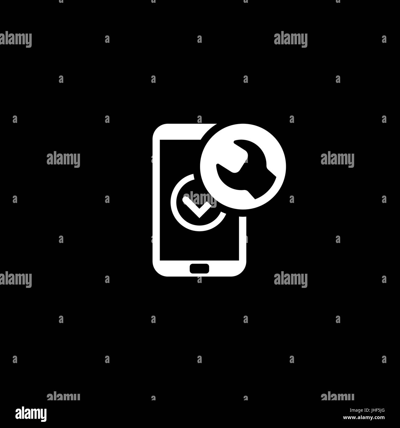 Mobile repair icon design Black and White Stock Photos & Images - Alamy