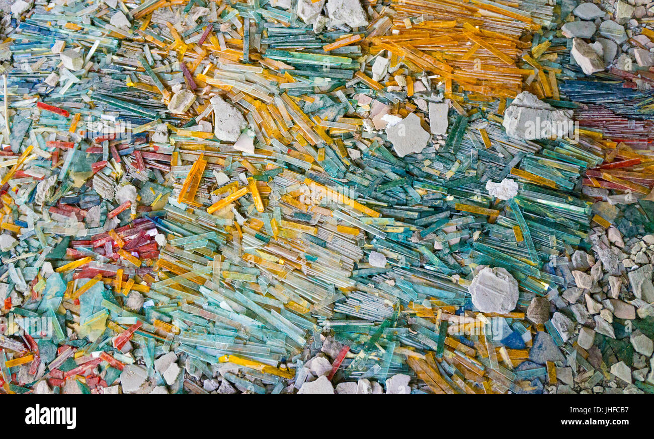Broken glass pieces in beautiful colors Stock Photo - Alamy