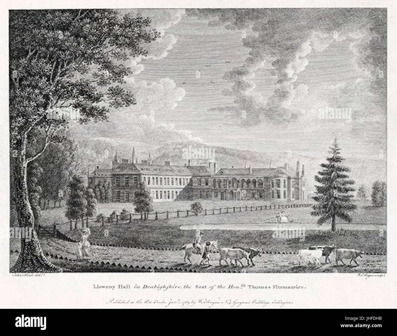 Lleweny Hall in Denbighshire - the seat of the honble Thomas ...