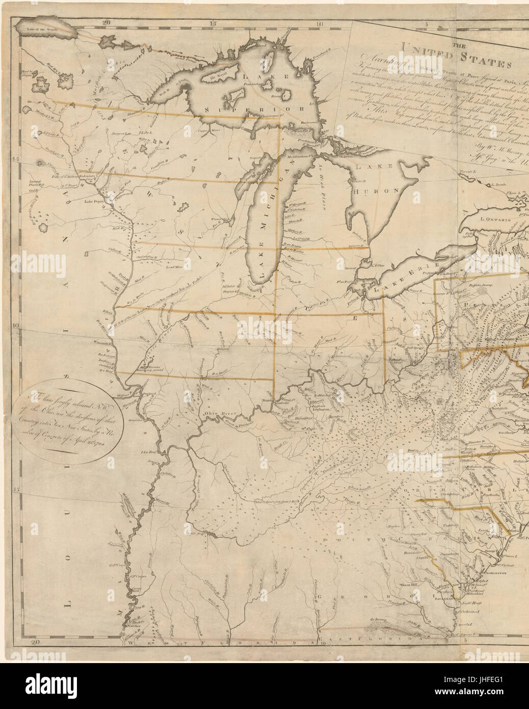 This historical document outlines the United States as defined by the ...