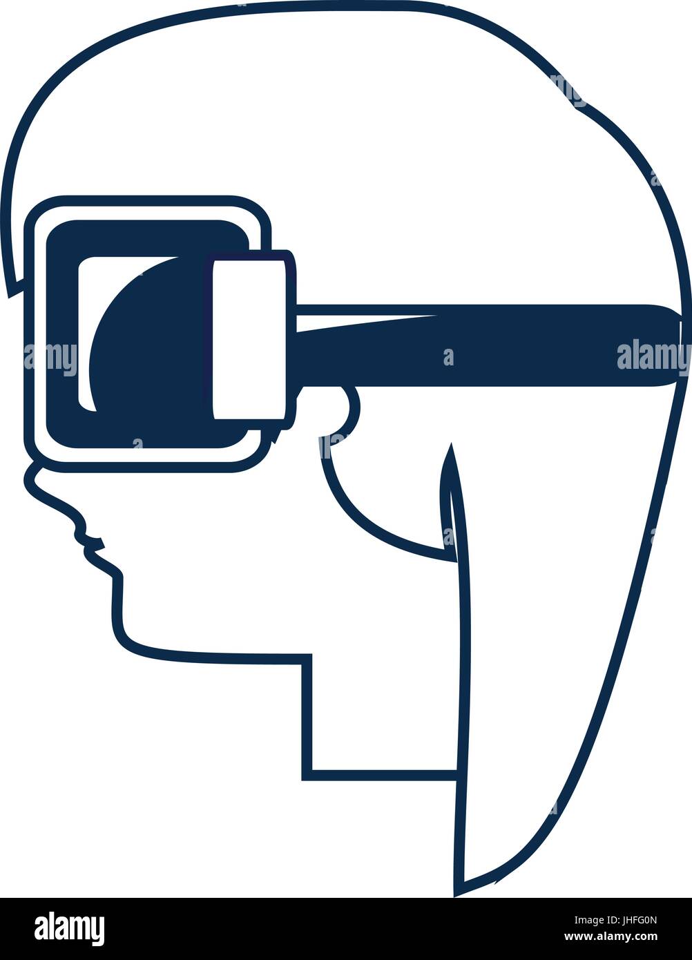 Virtual Reality technology icon vector illustration graphic design ...
