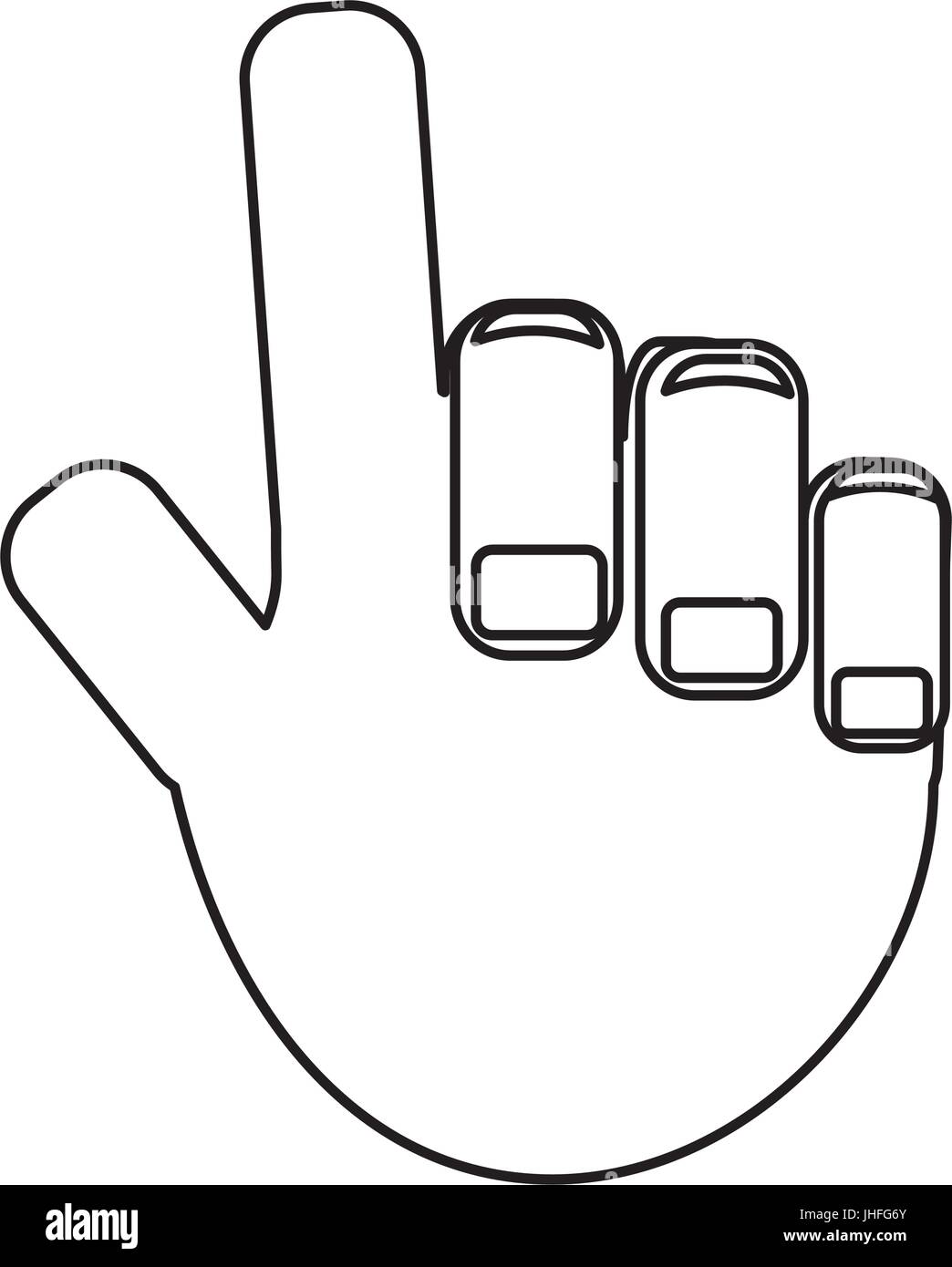 Hand pointing up icon vector illustration graphic design Stock Vector ...