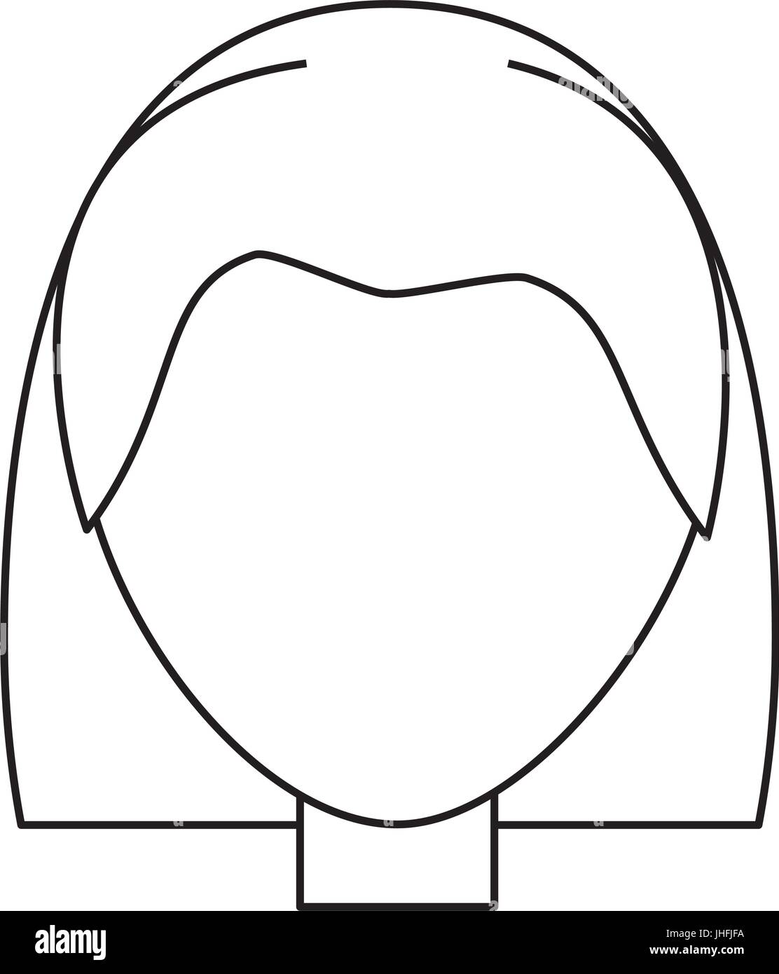 Woman faceless head icon vector illustration graphic design Stock ...