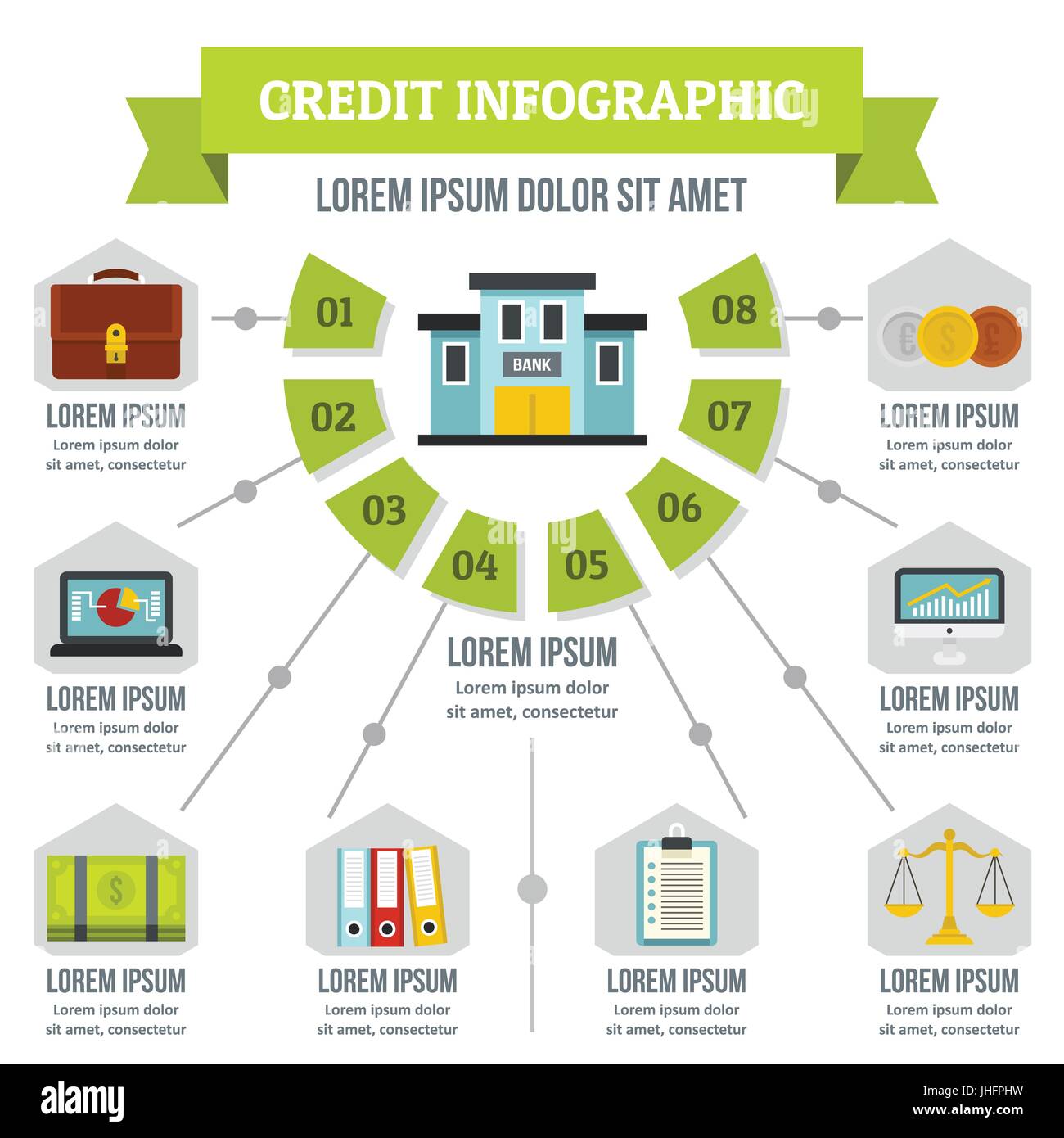 Credit infographic concept, flat style Stock Vector Image & Art - Alamy