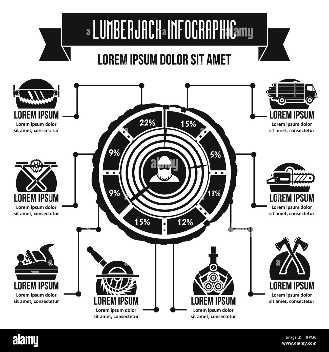 Carpentry tools infographic hi-res stock photography and images - Alamy