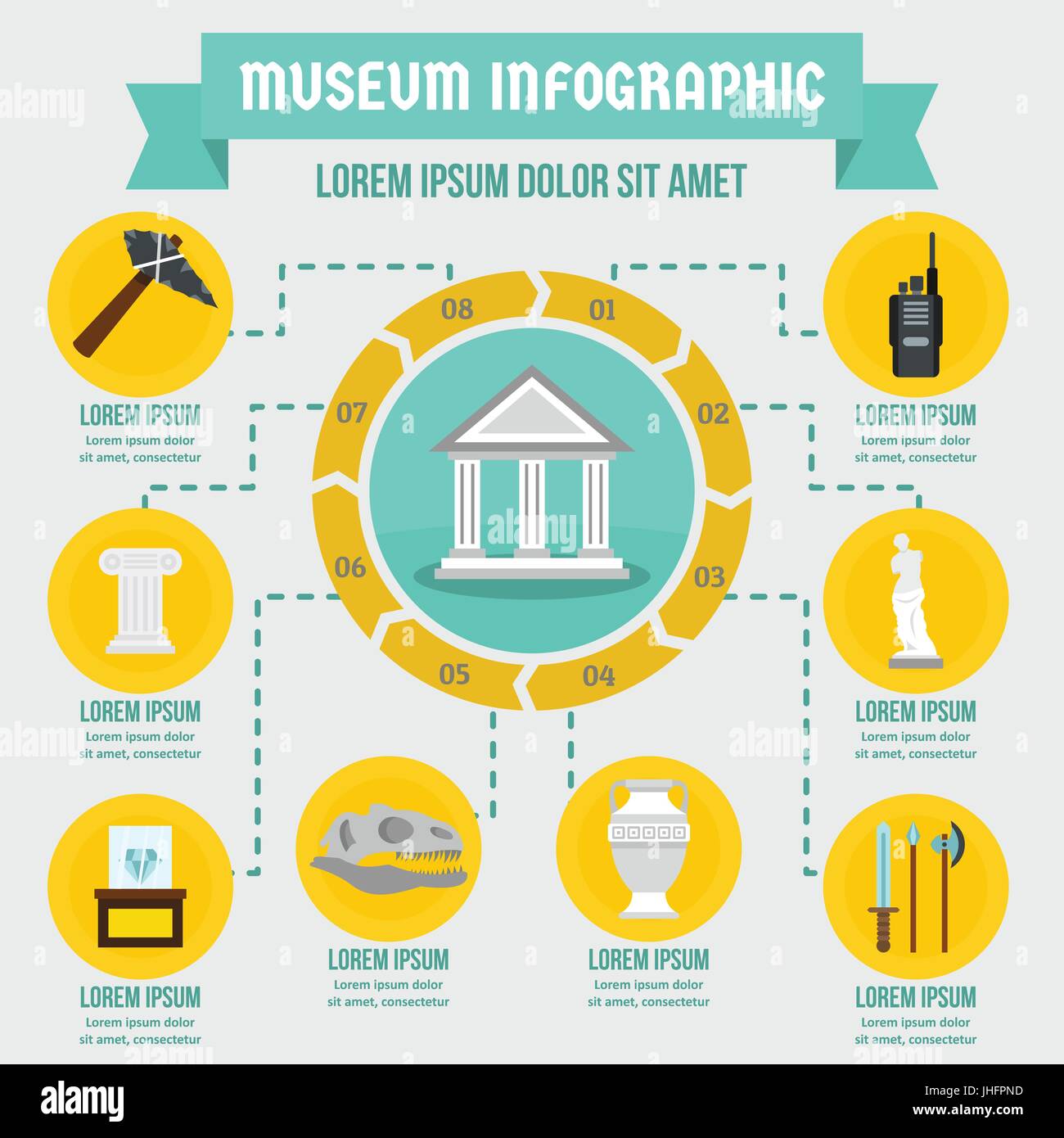 Museum infographic concept, flat style Stock Vector Image & Art - Alamy