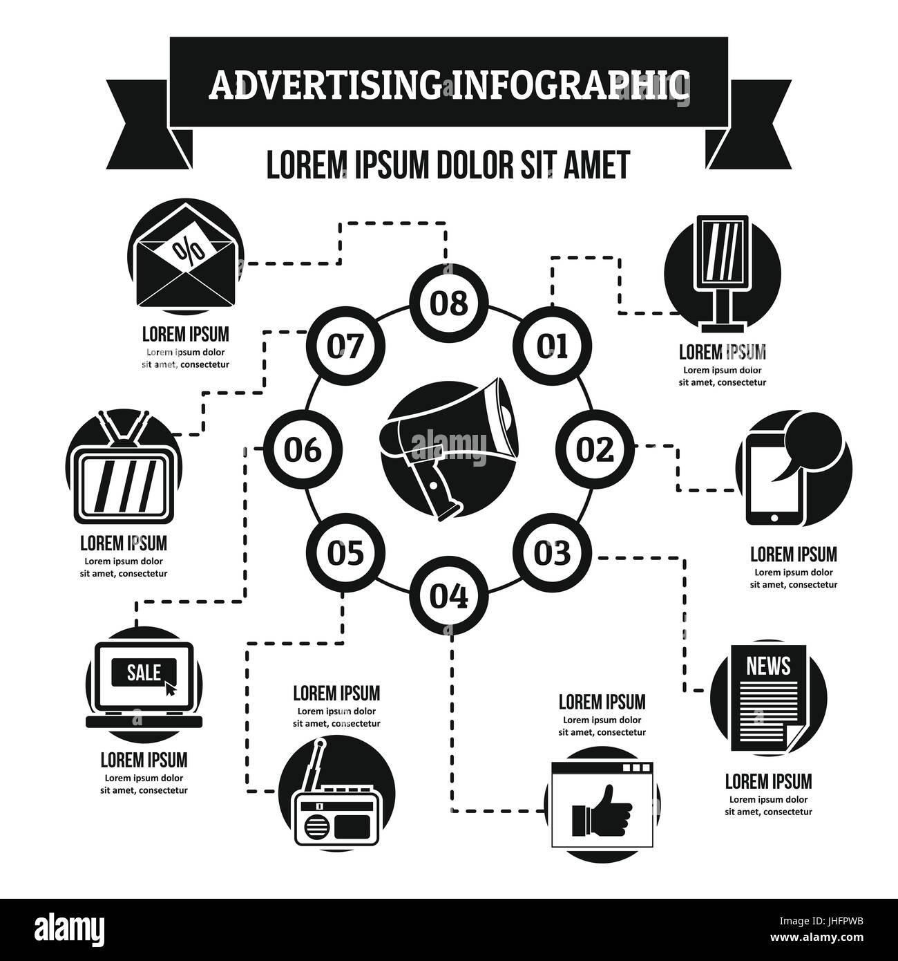Advertising infographic concept, simple style Stock Vector Image & Art ...