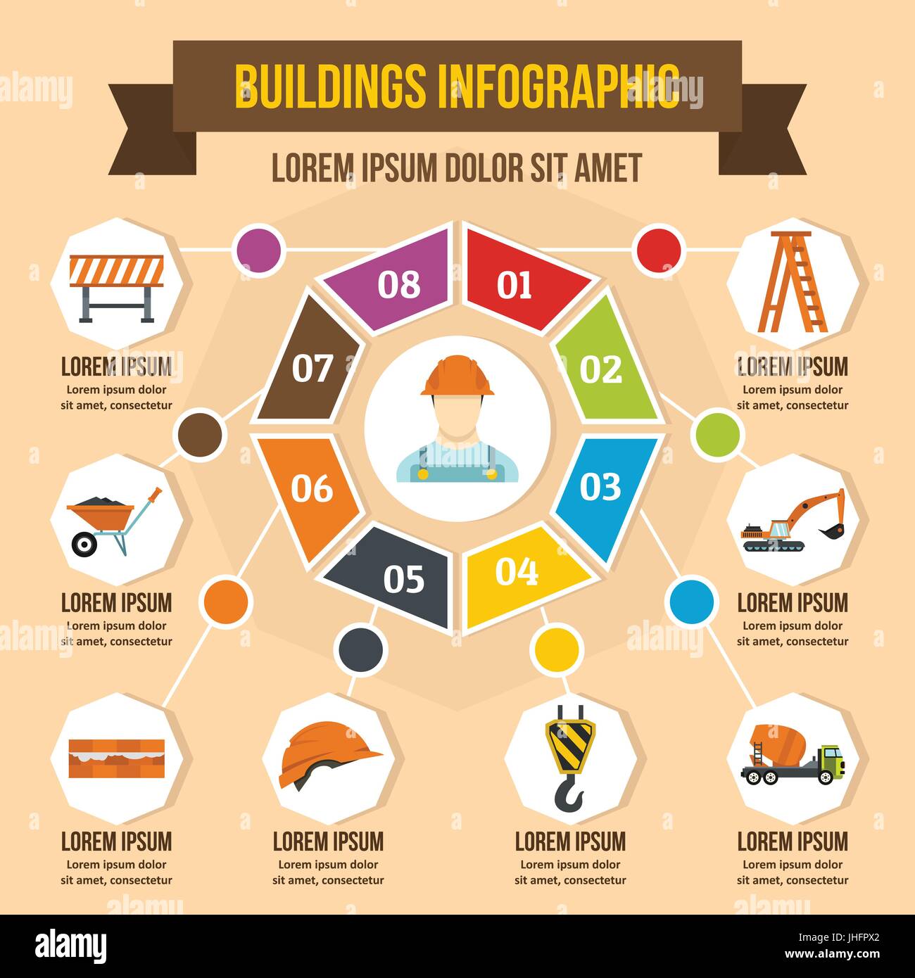 Buildings infographic concept, flat style Stock Vector Image & Art - Alamy