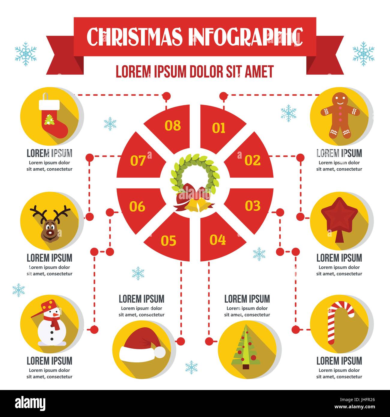 Christmas infographic concept, flat style Stock Vector Image & Art - Alamy