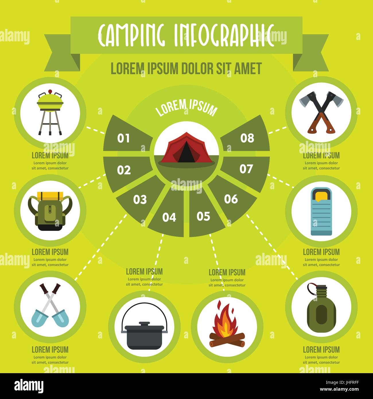 Camping infographic concept, flat style Stock Vector Image & Art - Alamy