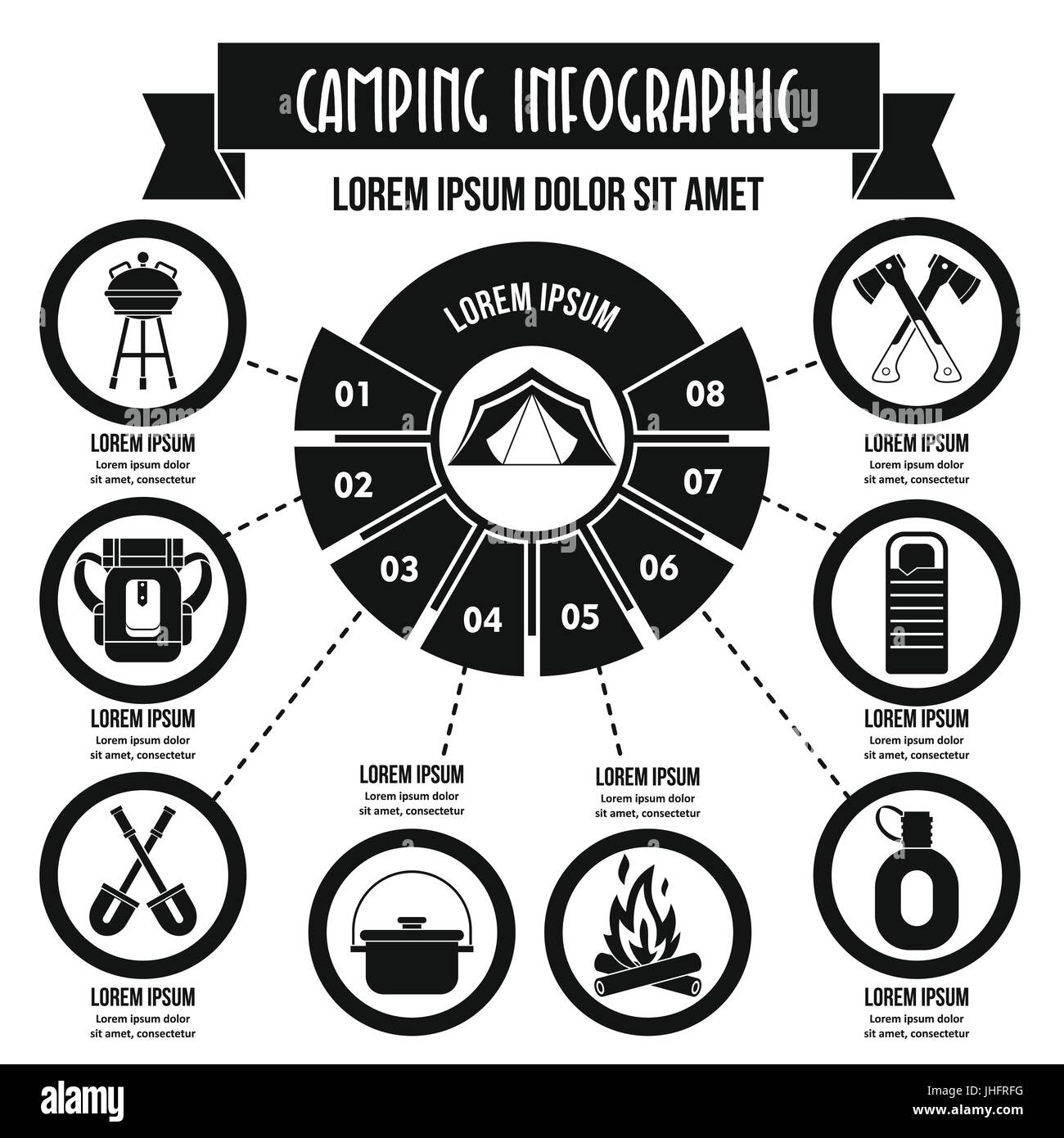 Camping infographic concept, simple style Stock Vector Image & Art - Alamy