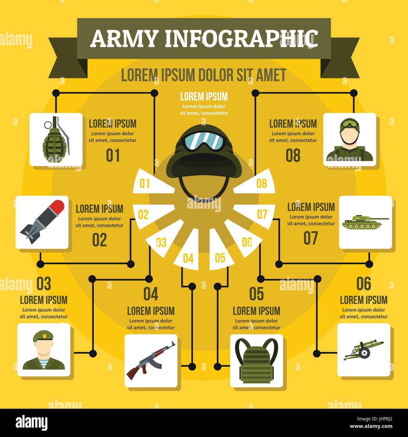 Army infographic concept, flat style Stock Vector Image & Art - Alamy