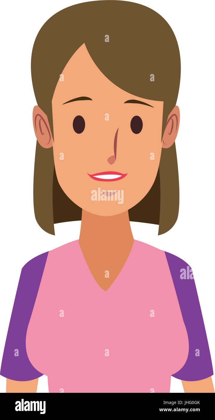 portrait woman young female cartoon people Stock Vector Image & Art - Alamy