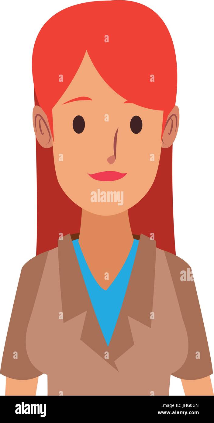 portrait woman young female cartoon people Stock Vector Image & Art - Alamy