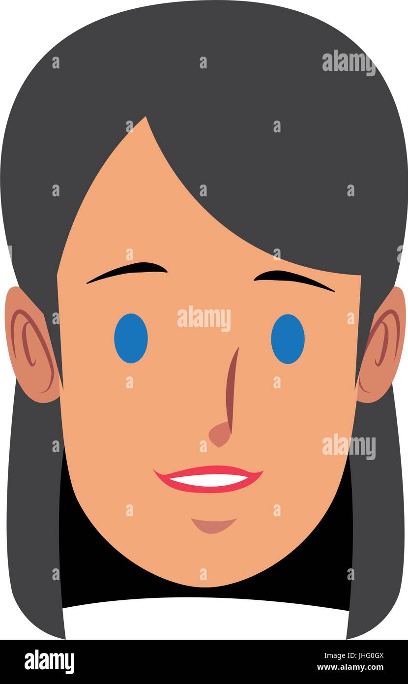 portrait woman young female cartoon people Stock Vector Image & Art - Alamy