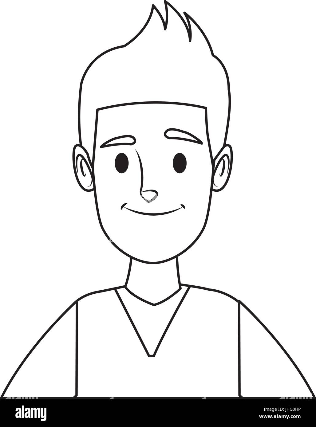 Male model smiling face Stock Vector Images - Alamy