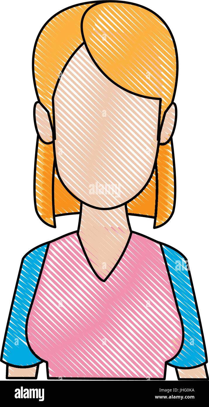 portrait woman young female cartoon people Stock Vector Image & Art - Alamy