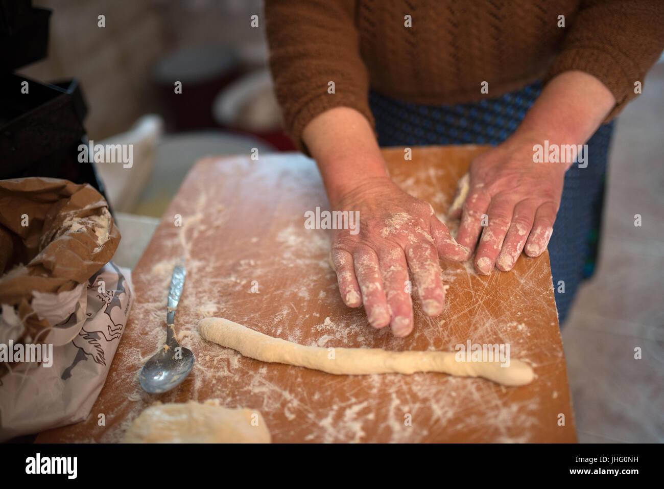 Preparation of Easter food, Breb, Maramures, Romania Stock Photo - Alamy