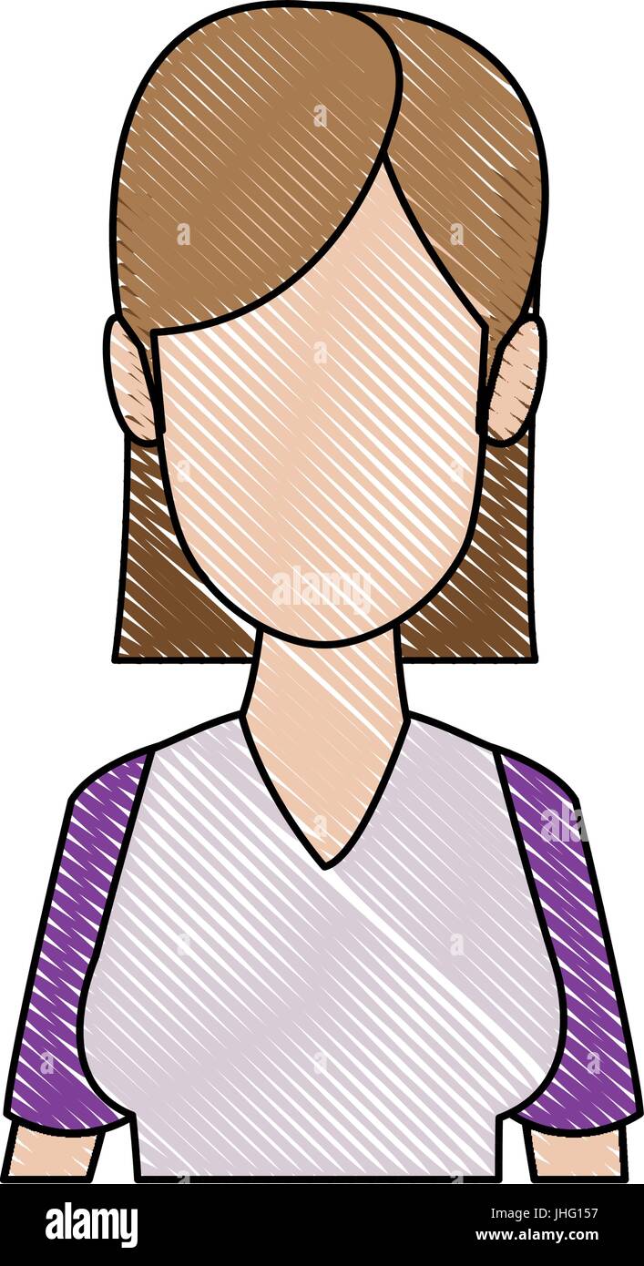 portrait woman young female cartoon people Stock Vector Image & Art - Alamy