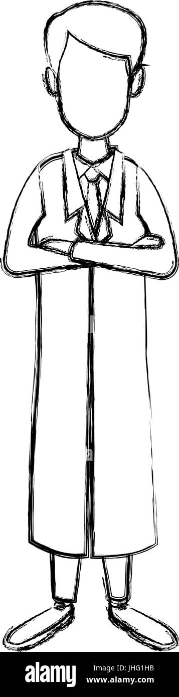 doctor medical staff folded arms and stethoscope Stock Vector Image ...