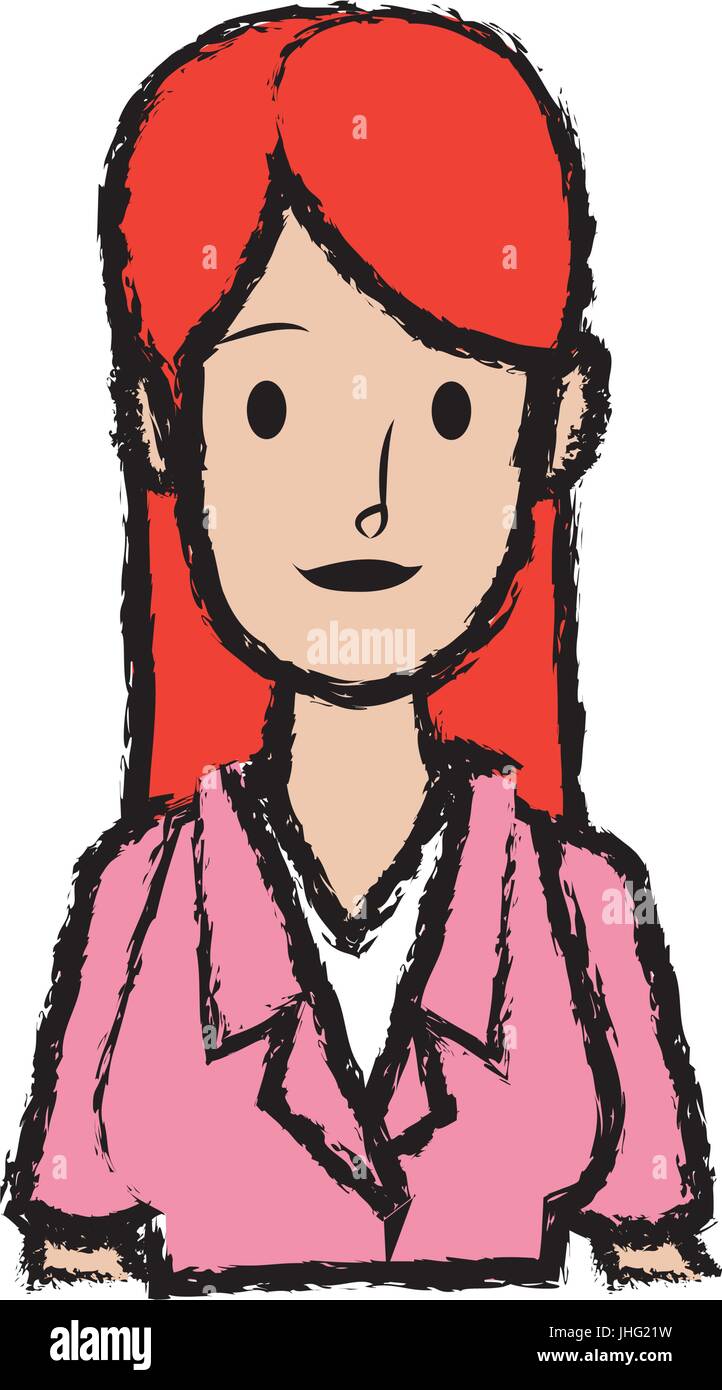 portrait woman young female cartoon people Stock Vector Image & Art - Alamy