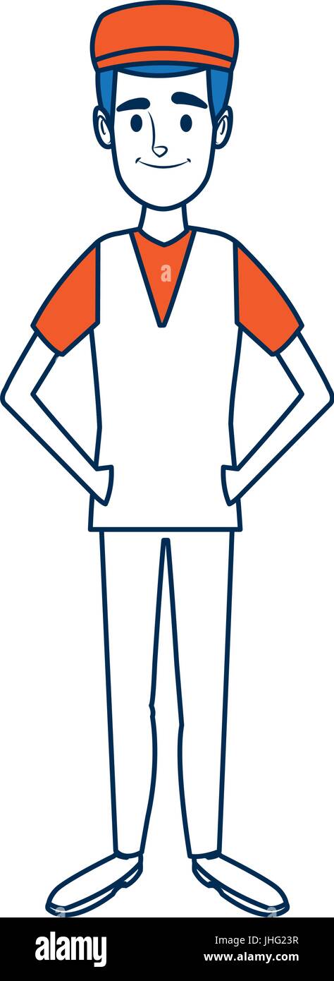 standing man young people cartoon image Stock Vector Image & Art - Alamy