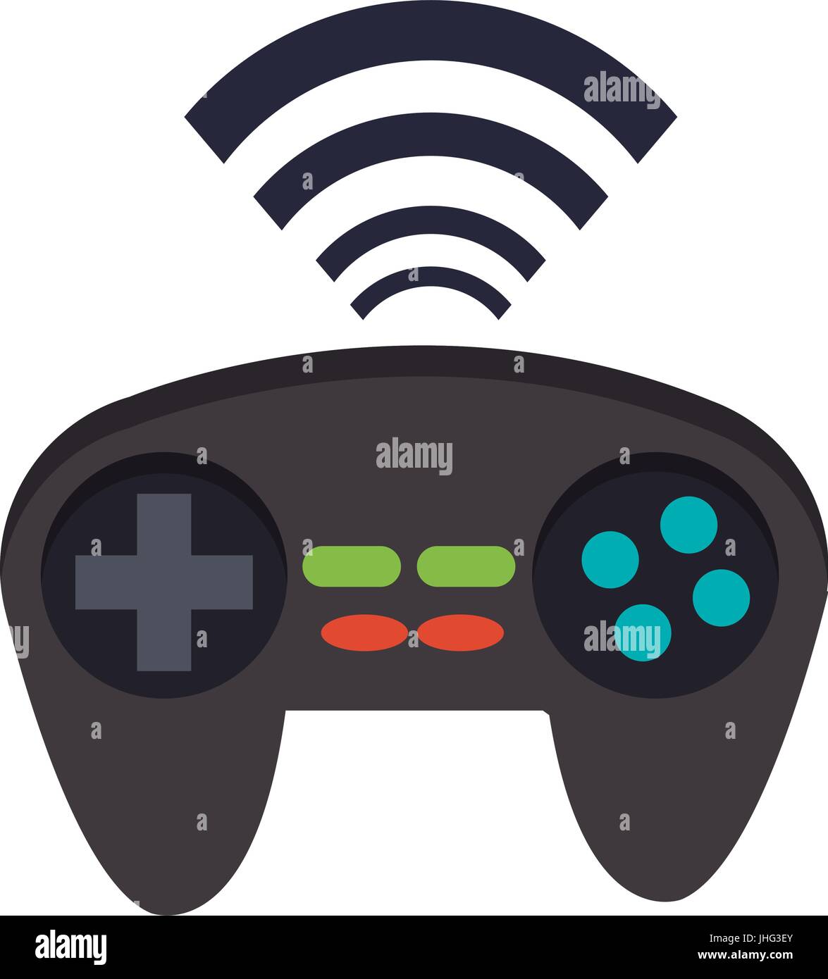 gamepad icon joystick for game console wifi signal Stock Vector Image ...