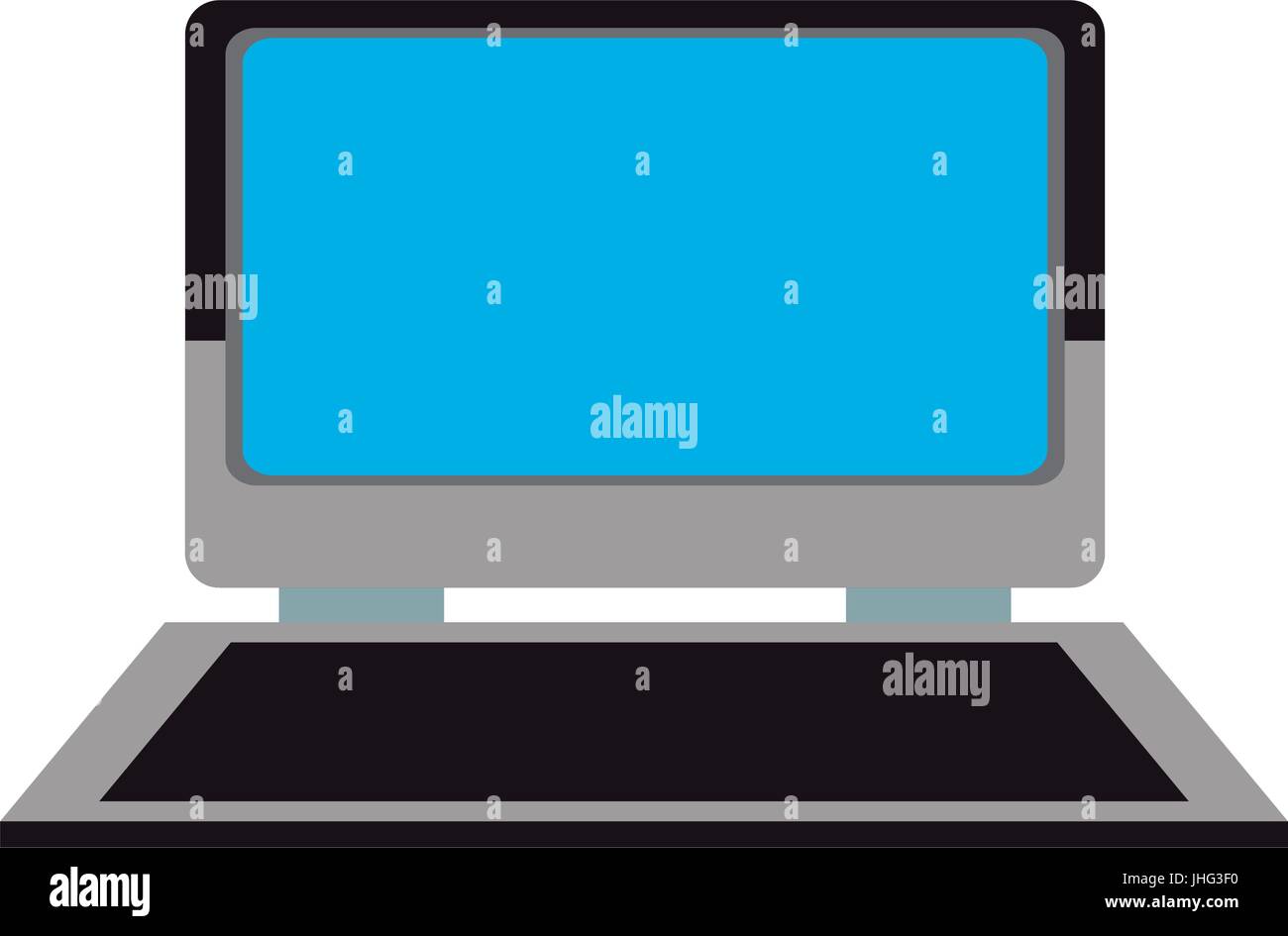 laptop blue display device keyboard system Stock Vector Image & Art - Alamy