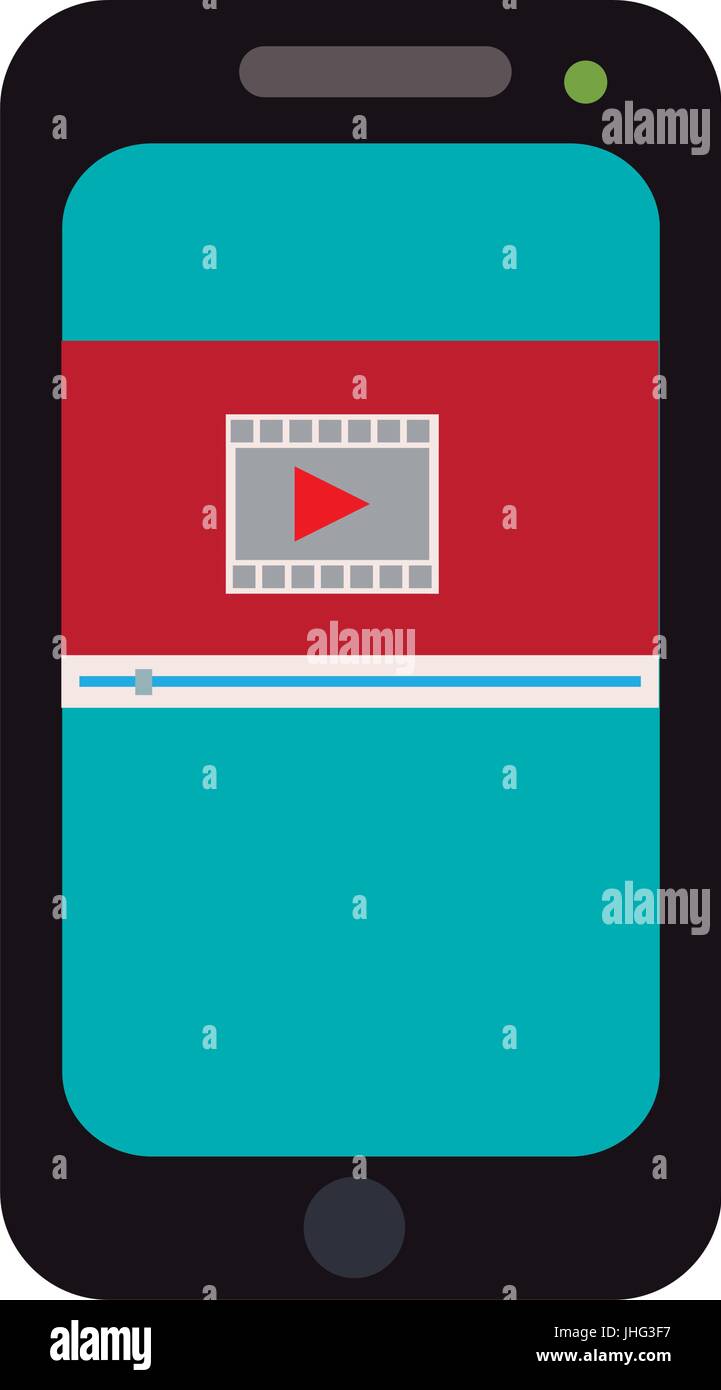 smartphone video play button online app Stock Vector Image & Art - Alamy