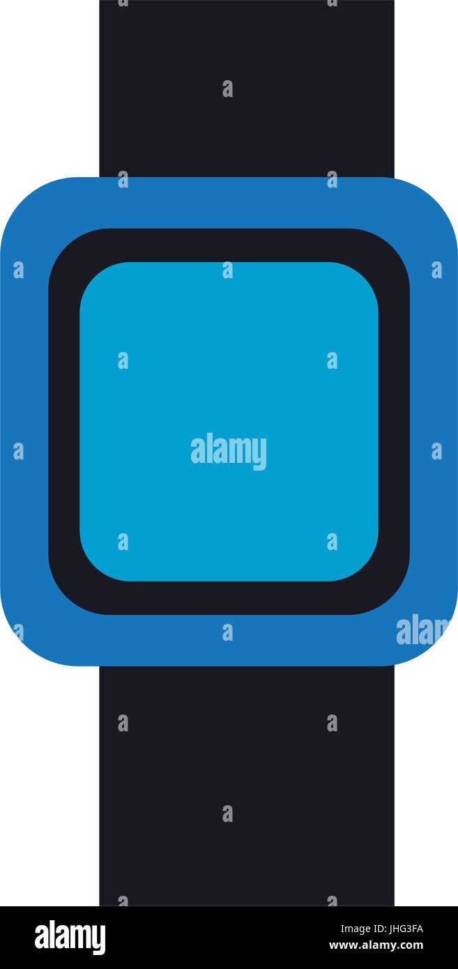 blue smart watch wearable technology icon Stock Vector Image & Art - Alamy
