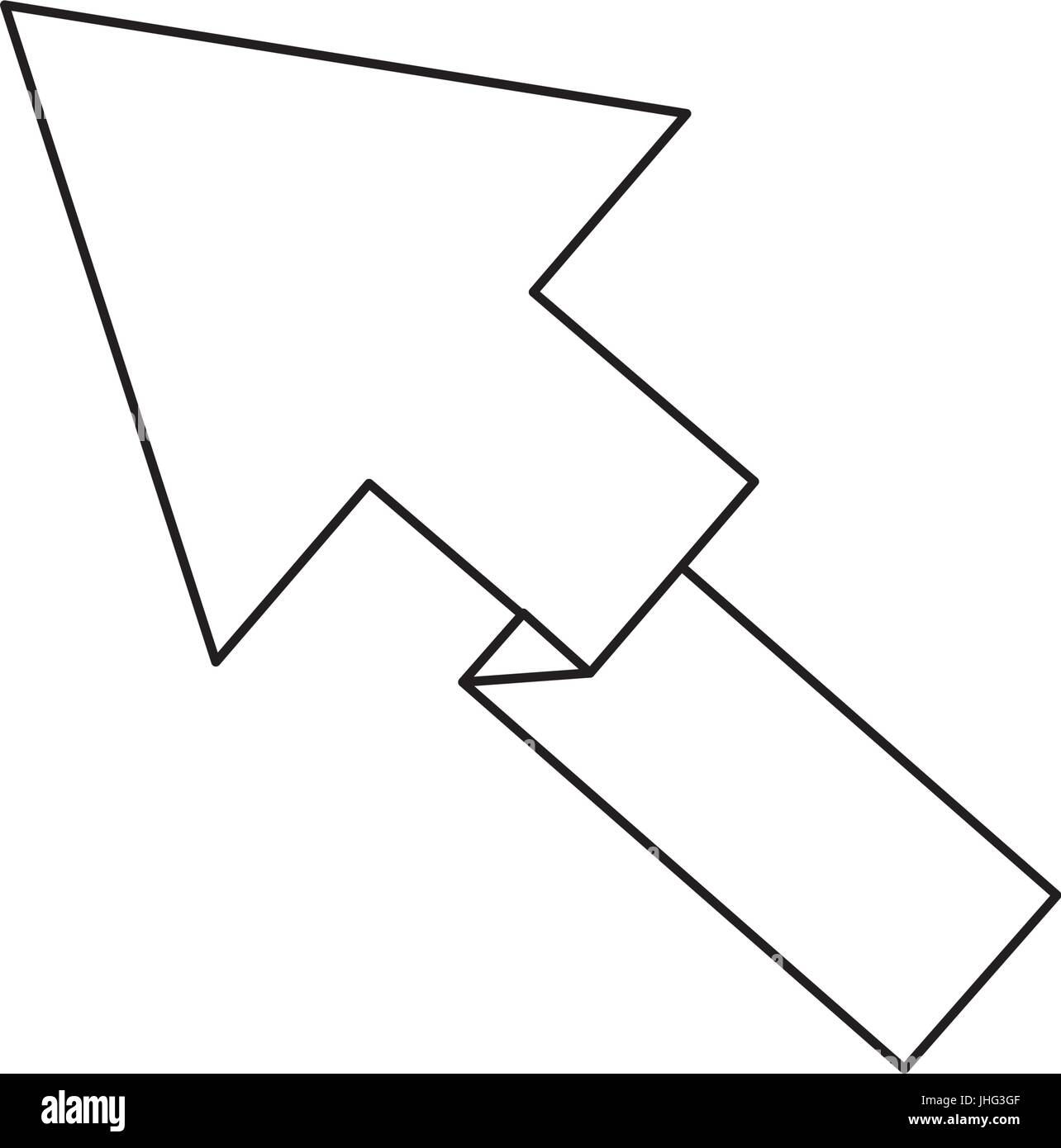 Zig zag up arrow icon hi-res stock photography and images - Alamy