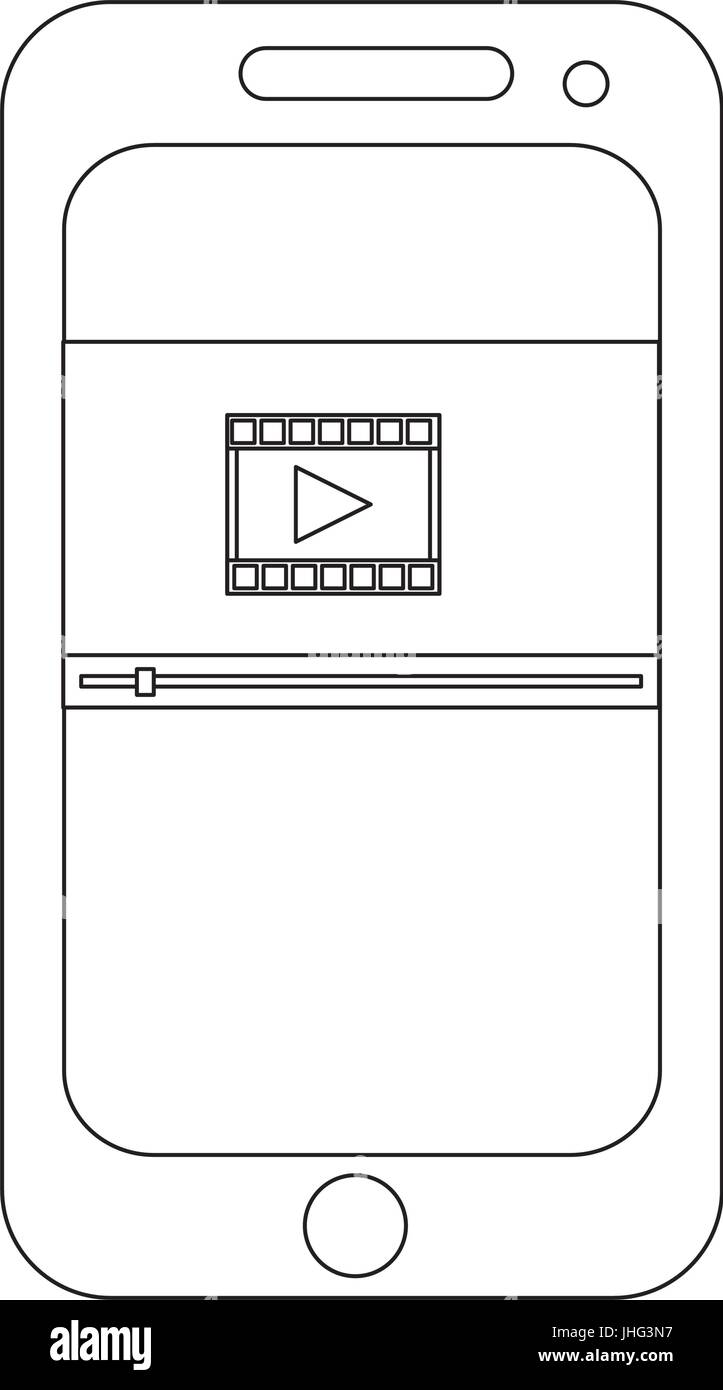 smartphone video play button app mobile Stock Vector Image & Art - Alamy