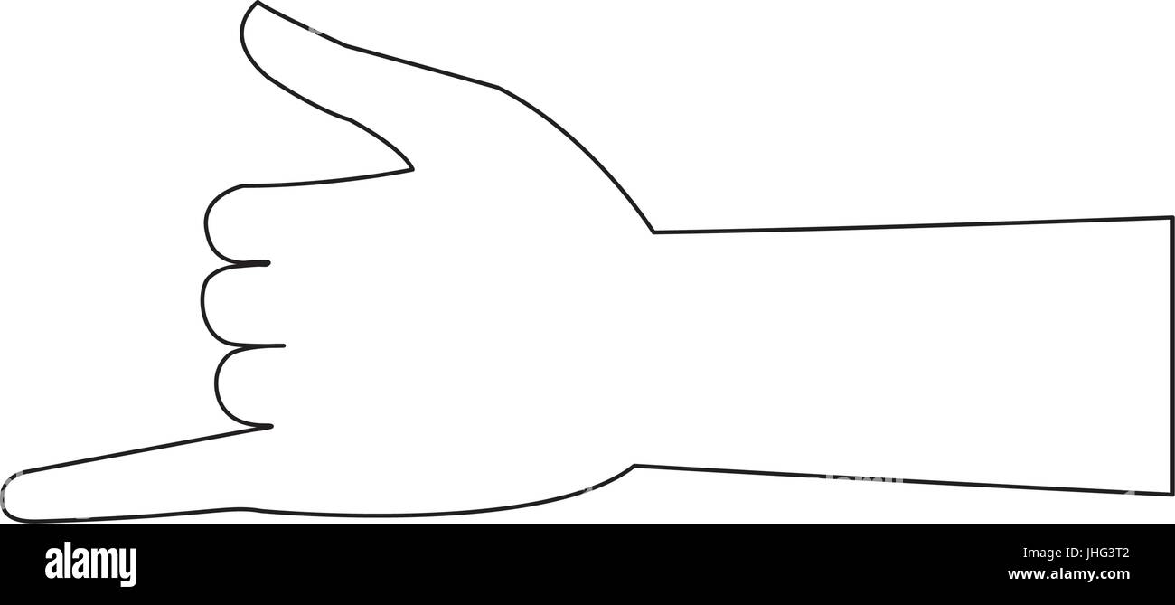 hand shaka aloha gesture symbol Stock Vector Image & Art - Alamy