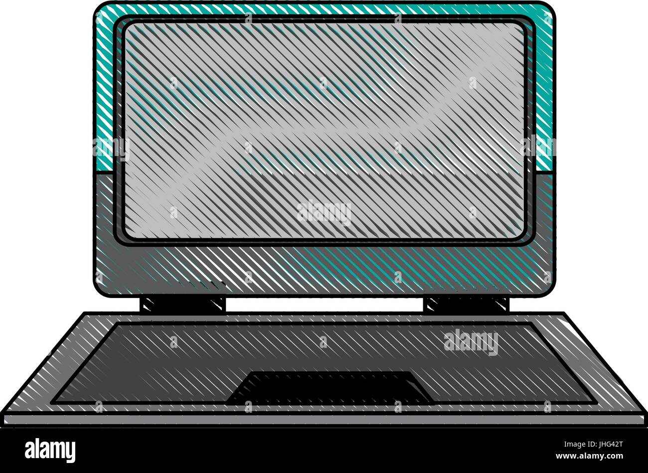 laptop computer device technology digital Stock Vector Image & Art - Alamy
