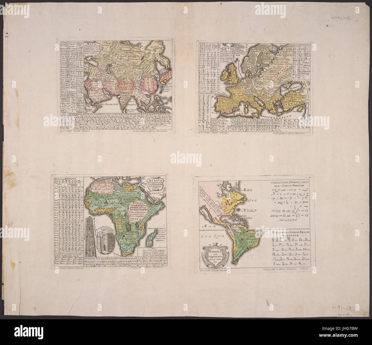 Hensel Polyglot, Maps of the Continents 1741 Cornell CUL PJM 1022 01 ...