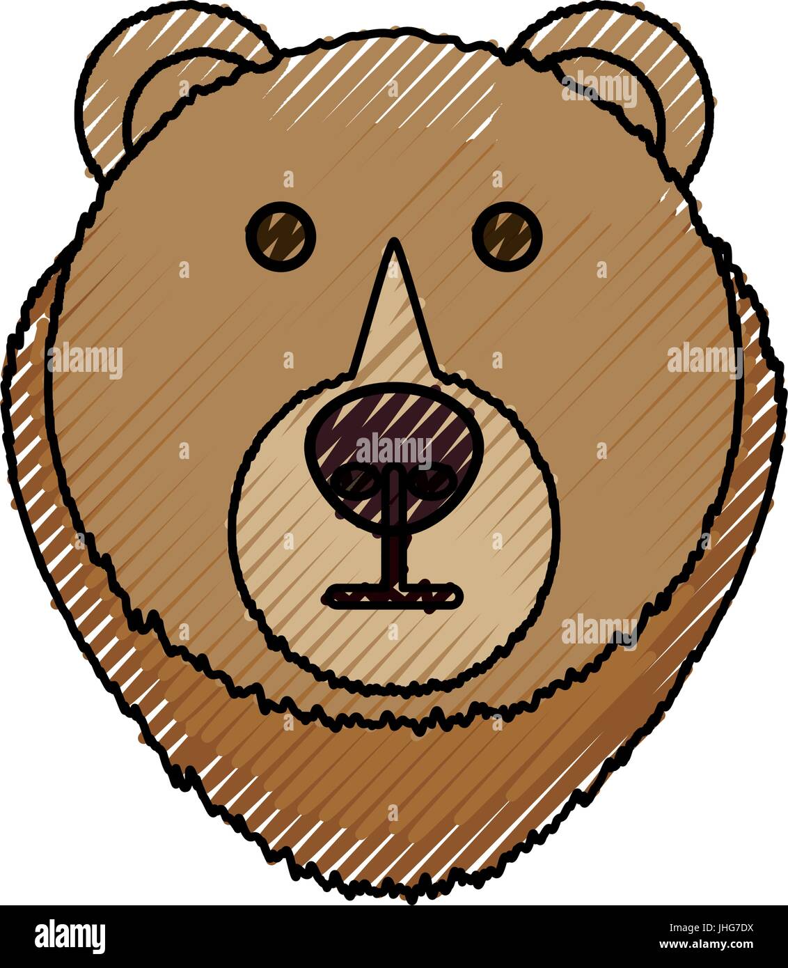 Bear cartoon face icon vector illustration graphic design Stock Vector ...